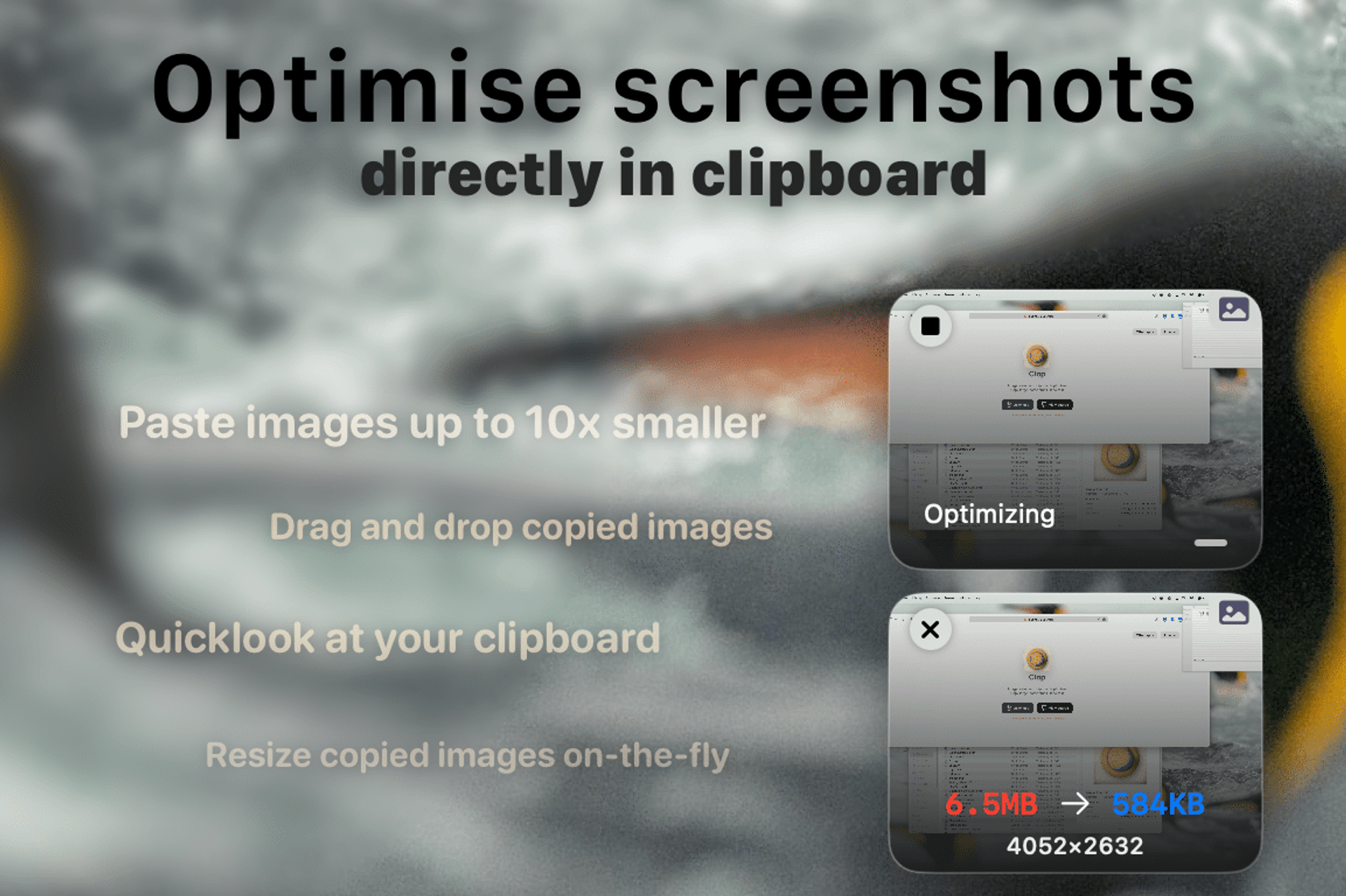 Clop - Image, video and clipboard optimiser