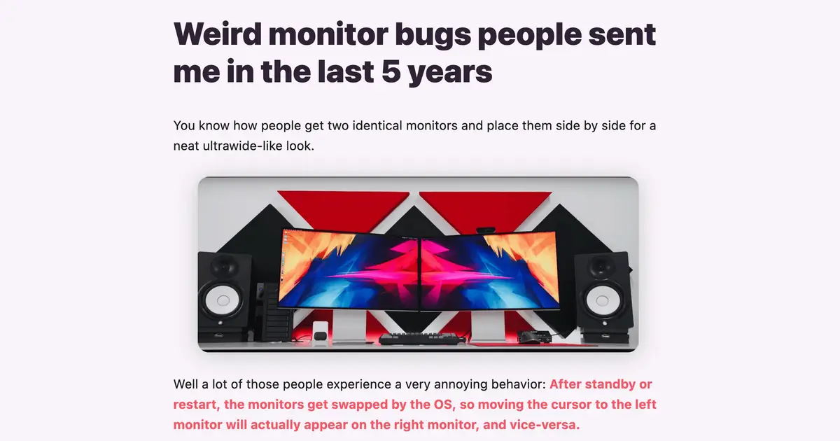 Weird monitor bugs people sent me in the last 5 years — Alin Panaitiu